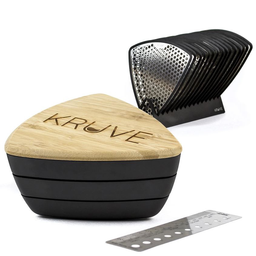 Kruve Sifter Plus Bean Black, Sieb-Set für gemahlenen Kaffee und Rohka ...